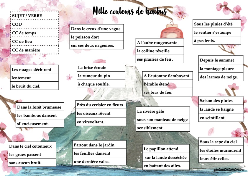 Mille couleurs de haïkus - La Bande à Baudelaire